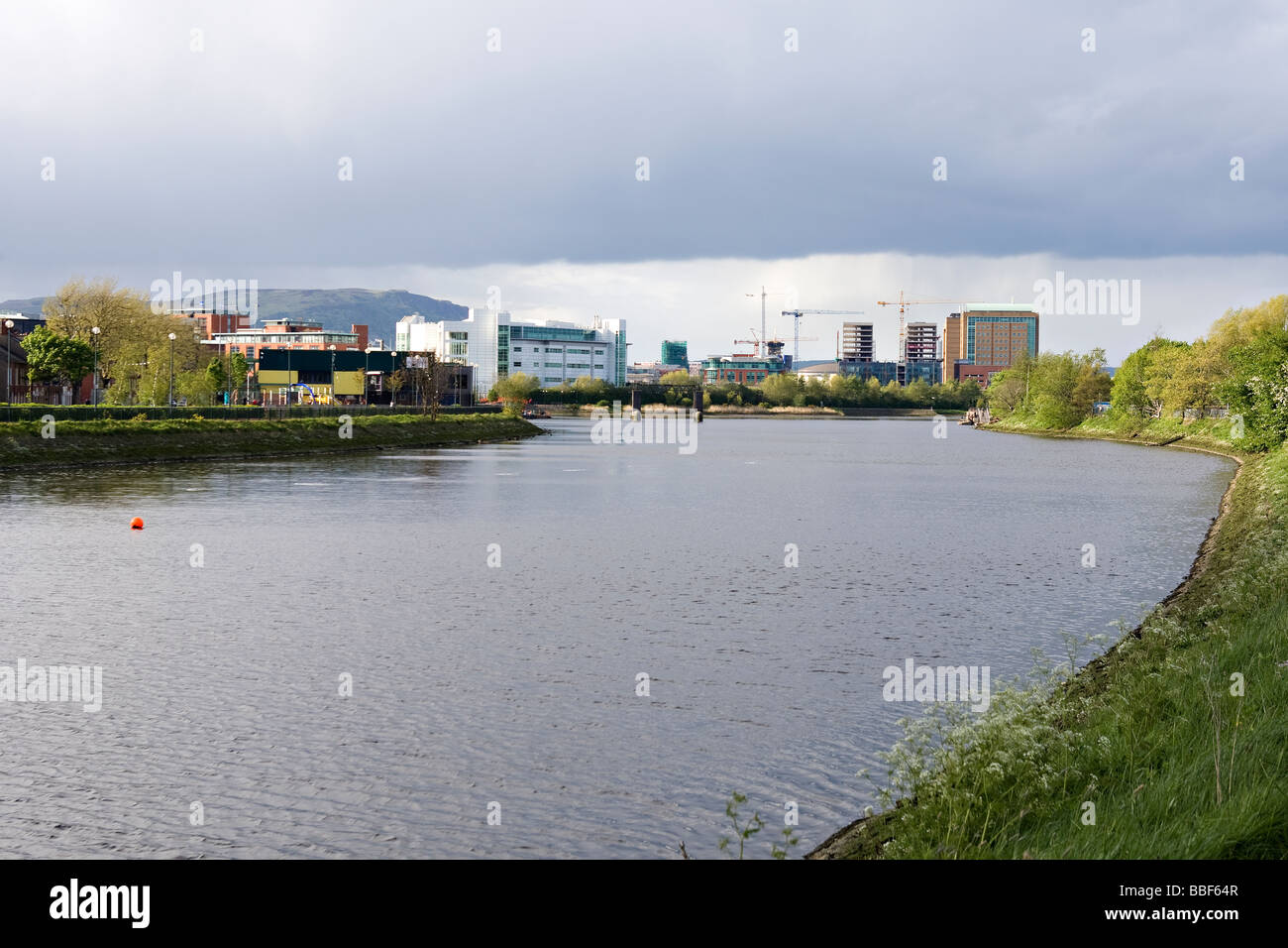 River Lagan from Ormeau Embankment Stock Photo - Alamy