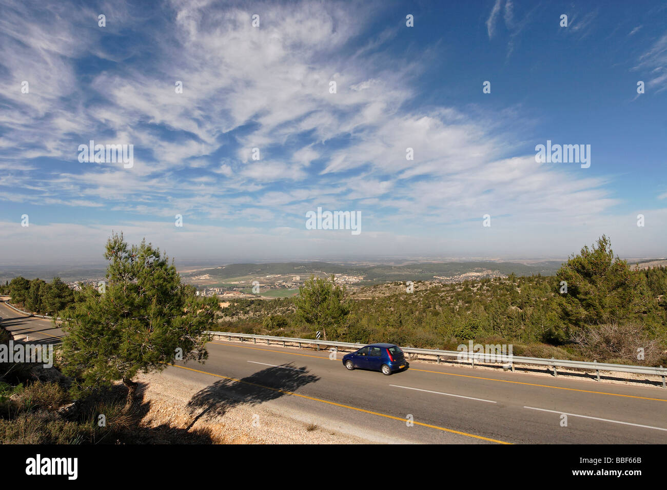 Israel Jerusalem Mountains Road 3866 from Beth Shemesh to Bar Giora ...