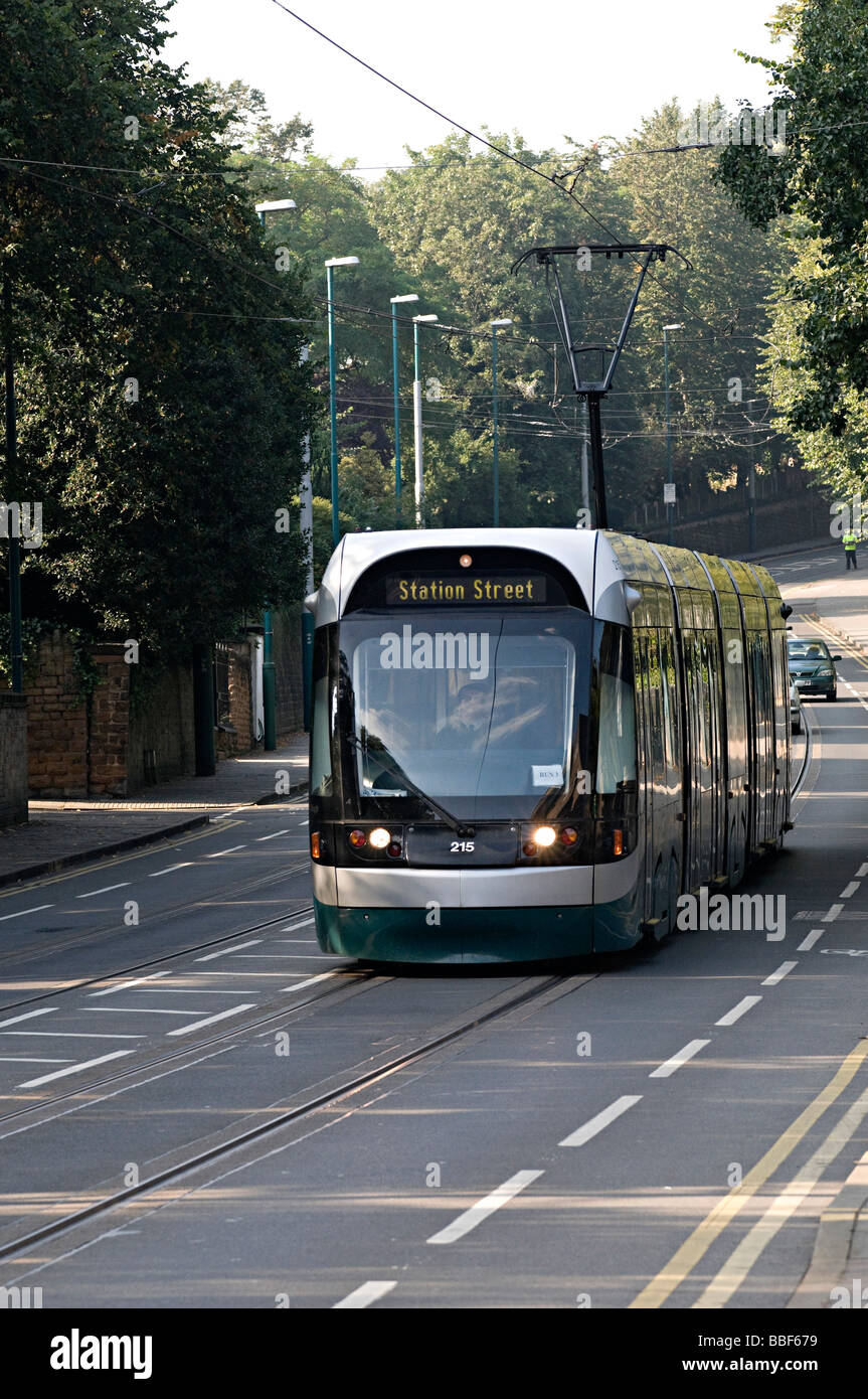 nottingham trams in and around town and next to nottingham trent ...