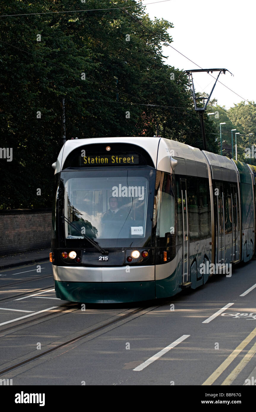 nottingham trams in and around town and next to nottingham trent ...