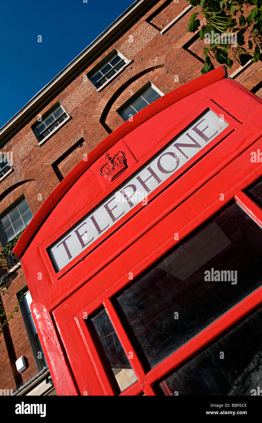a red telephone box in nottingham Stock Photo - Alamy