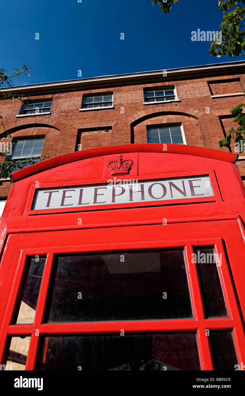 a red telephone box in nottingham Stock Photo - Alamy