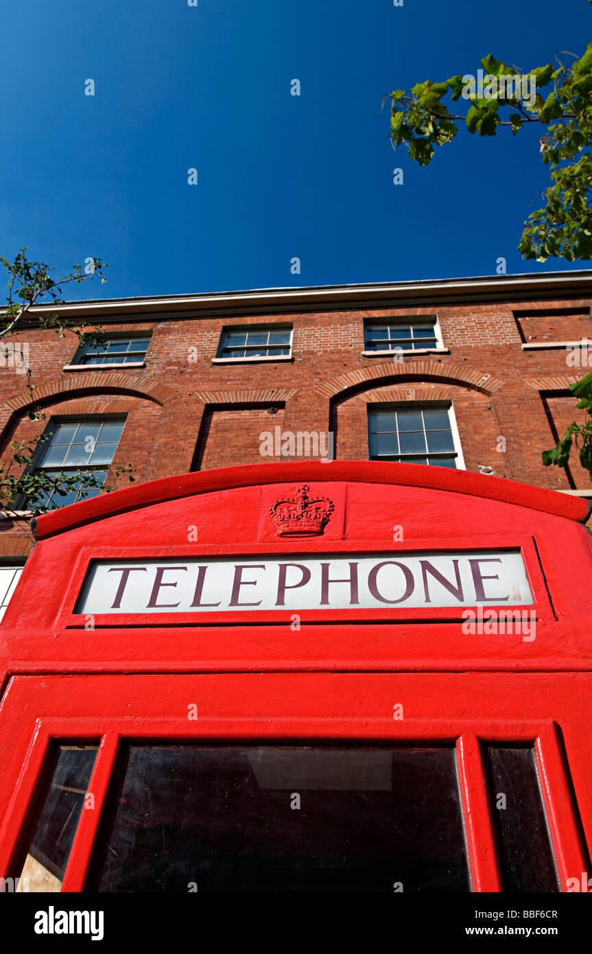 a red telephone box in nottingham Stock Photo - Alamy