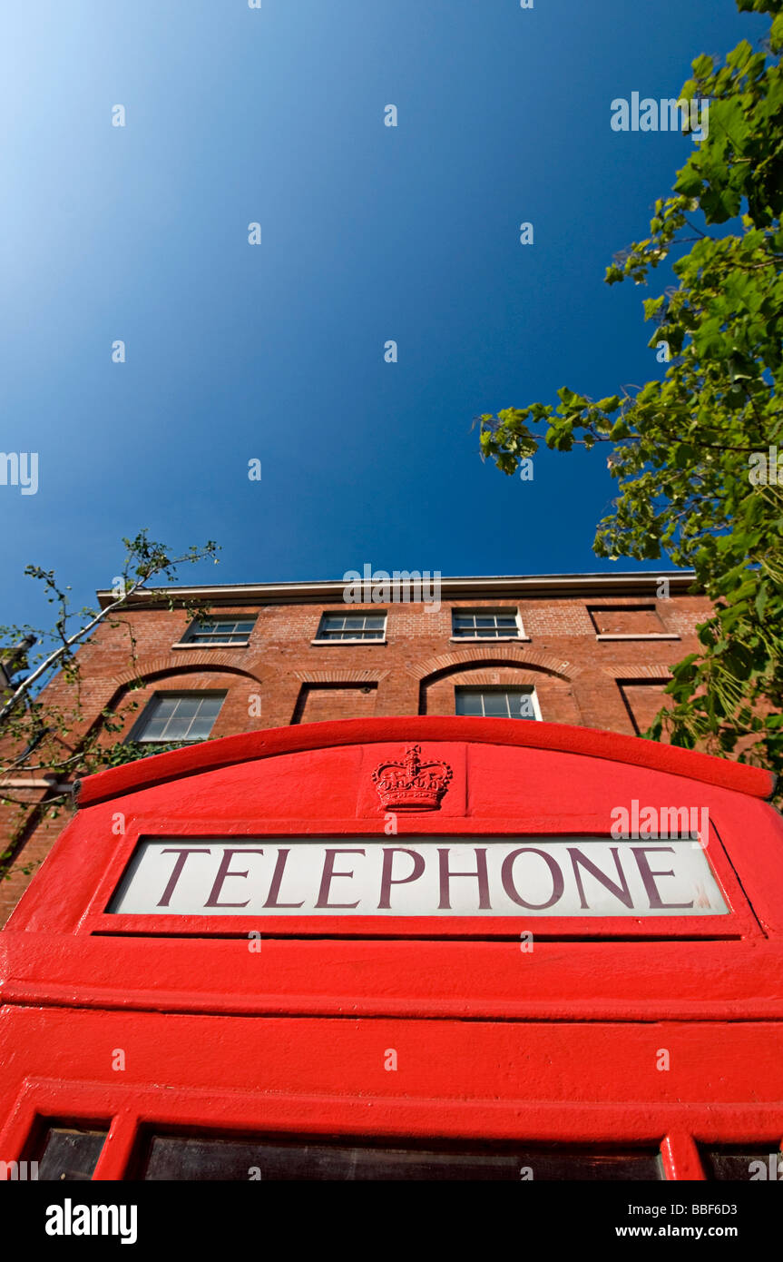 a red telephone box in nottingham Stock Photo - Alamy
