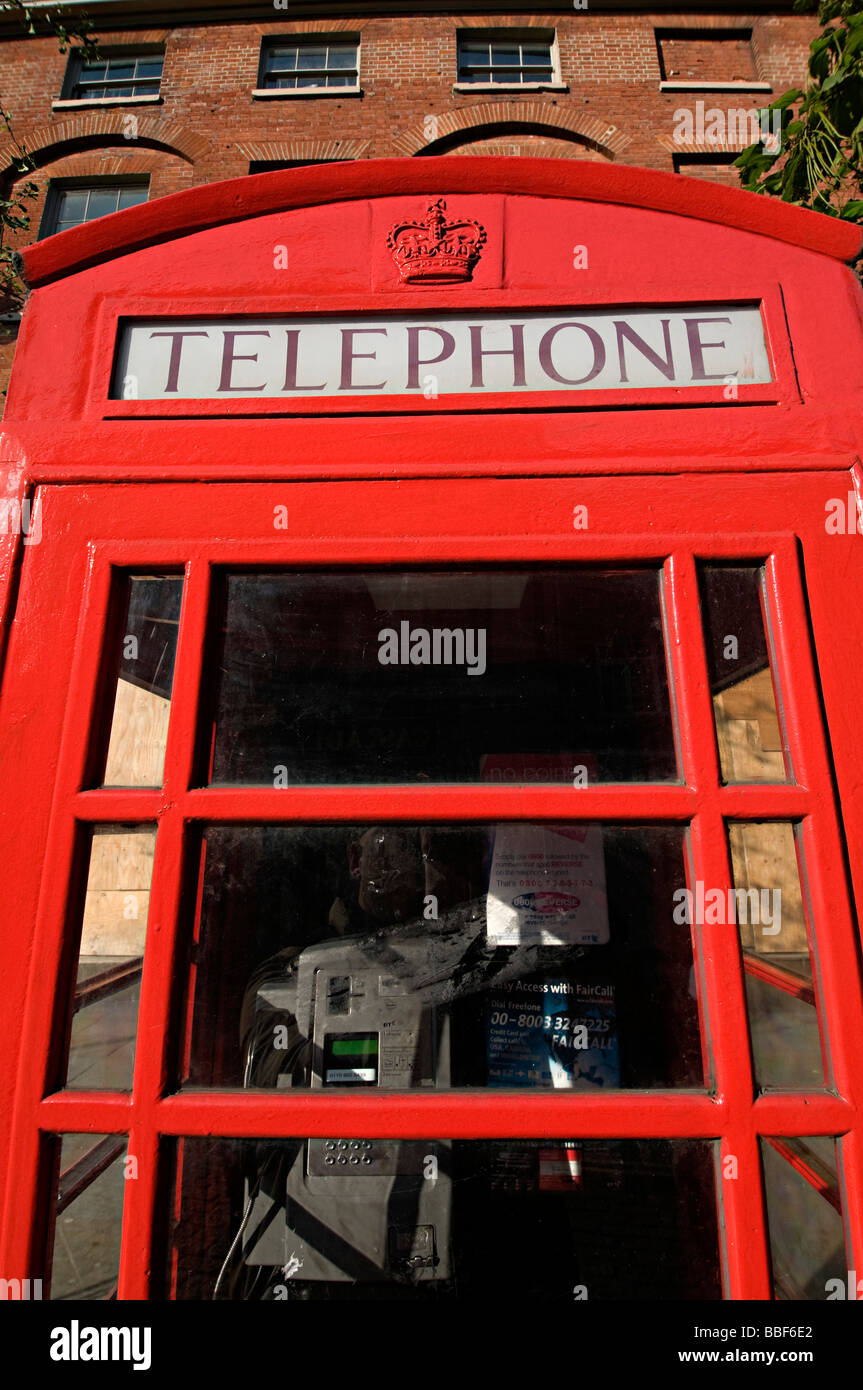 a red telephone box in nottingham Stock Photo - Alamy