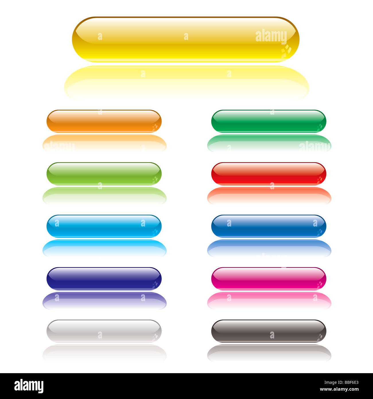 Collection of lozenge gel filled icon buttons with shadow Stock Photo ...