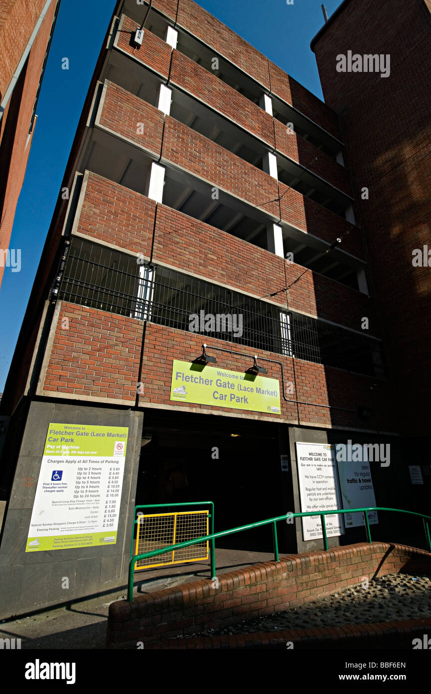 Nottingham Fletcher gate car park multi storey Stock Photo - Alamy
