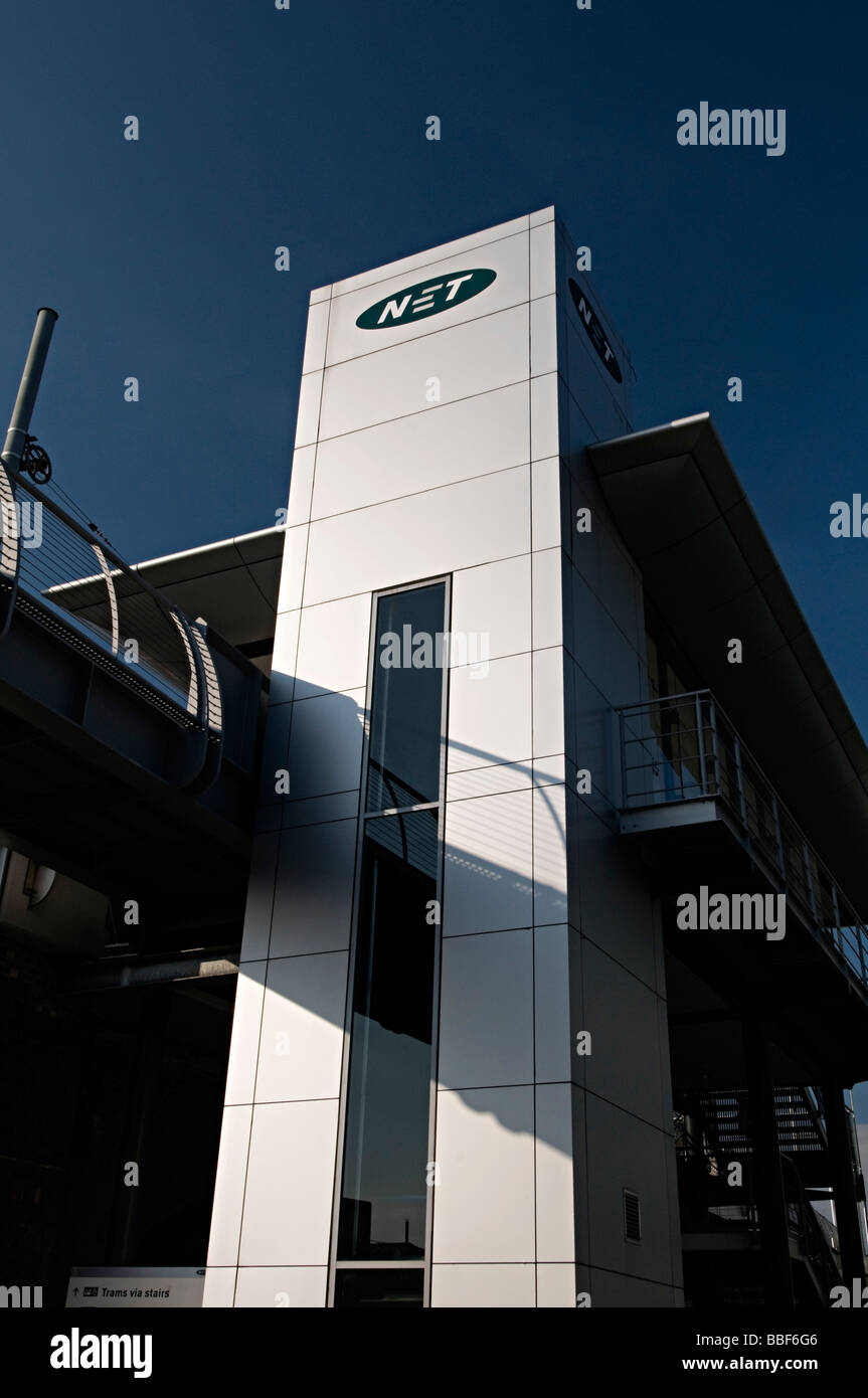 nottingham tram station street lifts of the net tram network Stock ...