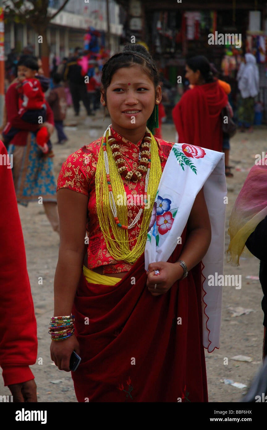 Portrait of a Nepalese woman in Kathmandu, NEPAL Stock Photo - Alamy