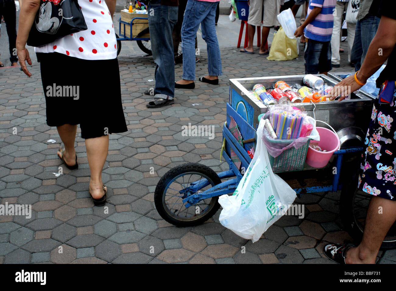 Water seller on the street , Bangkok Stock Photo - Alamy
