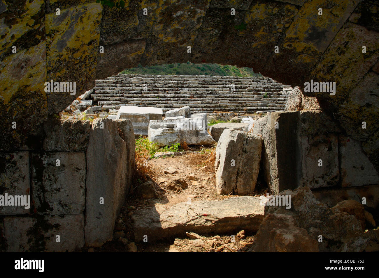 The stadium at Perge (Perga) ancient site, near Antalya, Turkey Stock ...