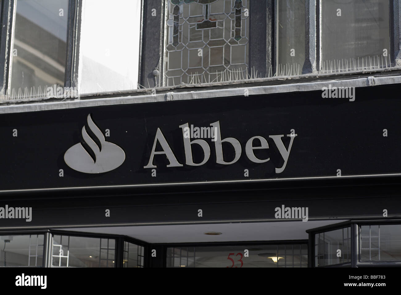 Abbey National high street bank st building society branch in Exeter ...