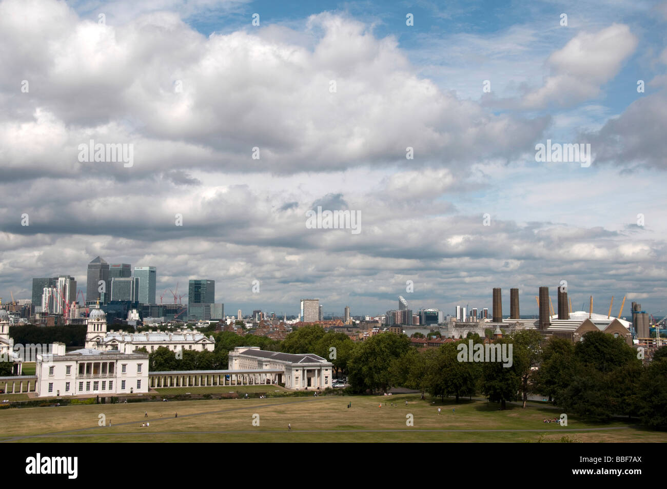 A view of the London skyline at Greenwich Stock Photo - Alamy