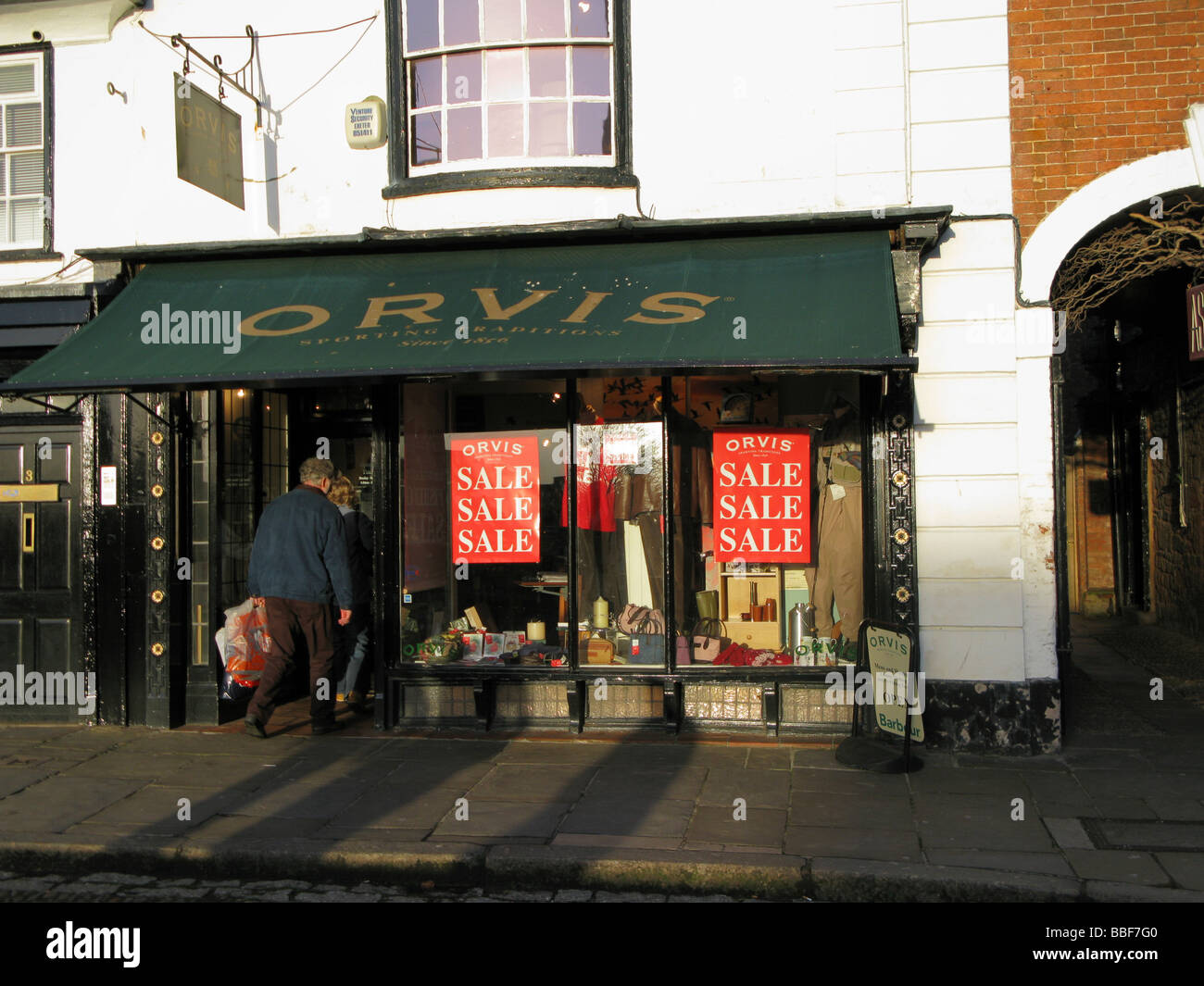 Orvis shop on the Cathedral Close Exeter Devon UK Stock Photo - Alamy