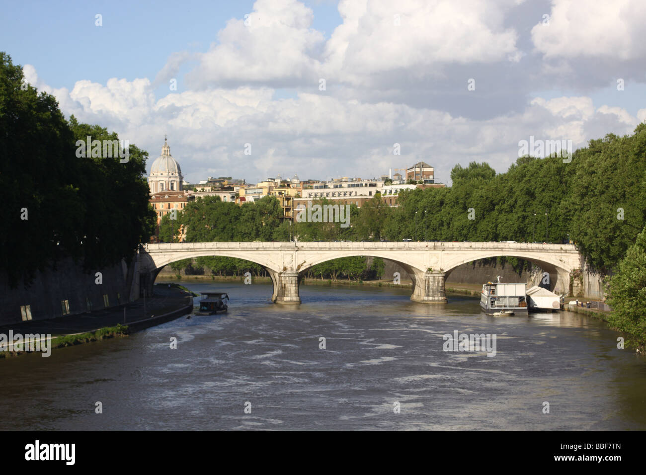 View of river Tiber and Ponte Cavour, Rome Stock Photo - Alamy