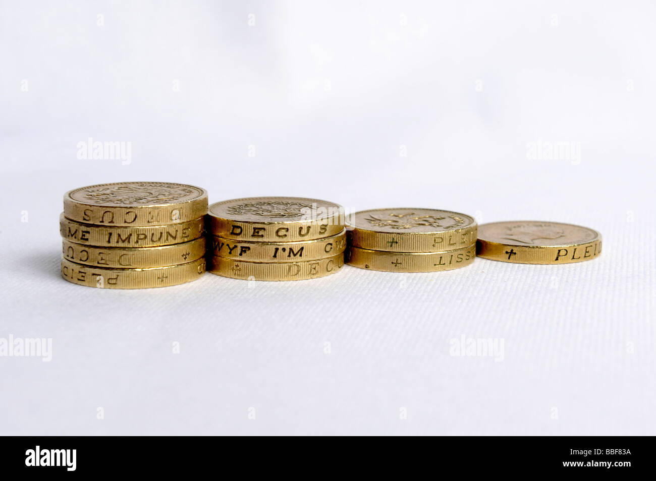 One Pound Coins Stock Photo - Alamy