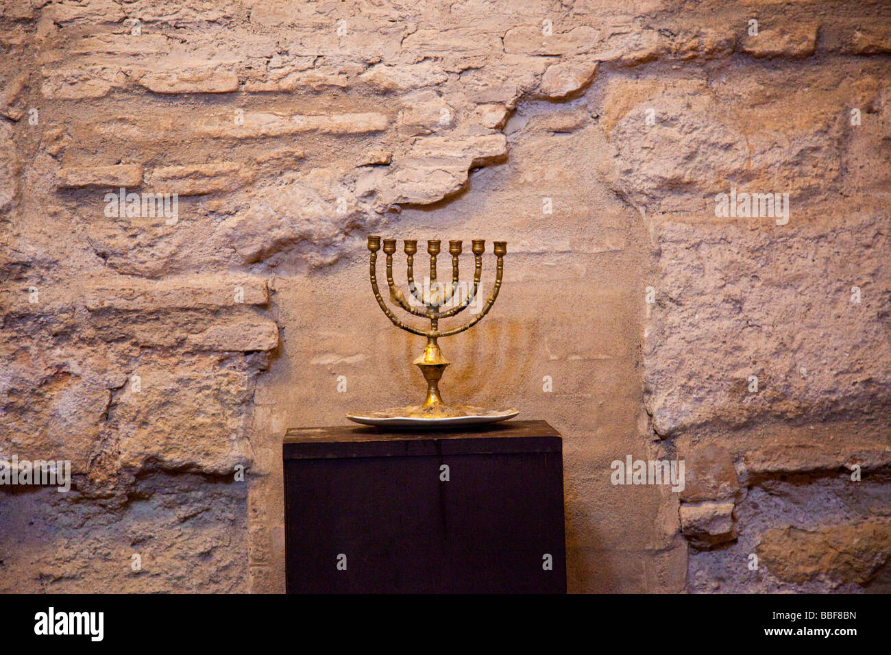 Menorah in the Sinagoga the Synagogue in Cordoba Spain Stock Photo - Alamy