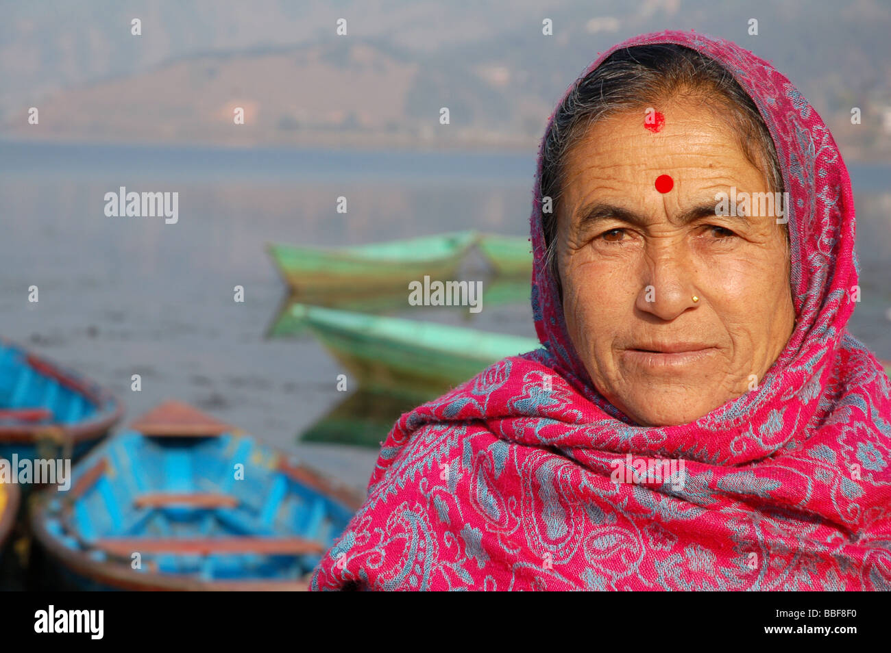 Portrait of a Nepalese woman in Kathmandu, NEPAL Stock Photo - Alamy