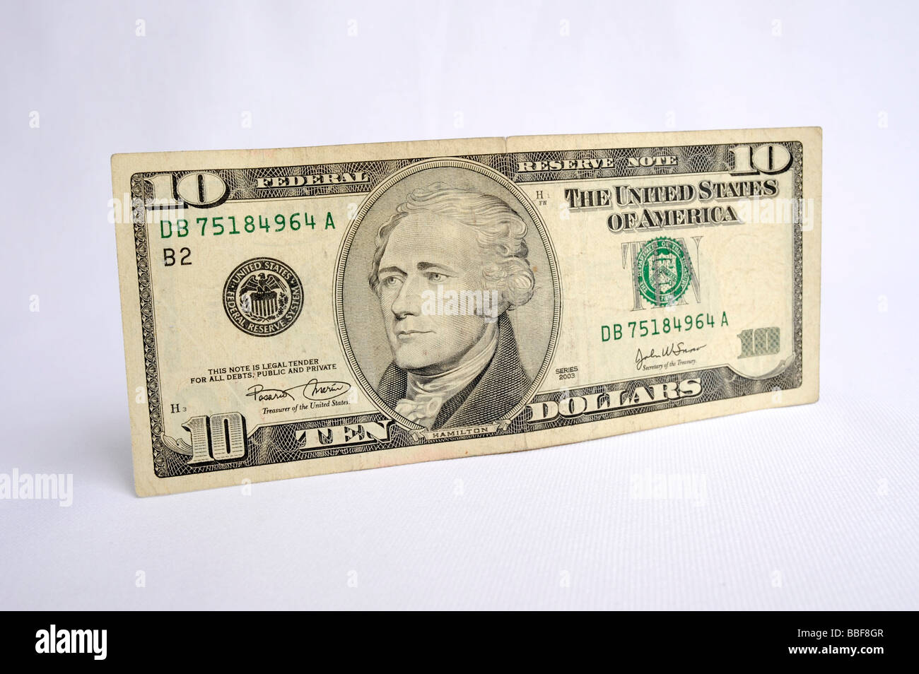 Ten Dollar Banknote Stock Photo - Alamy