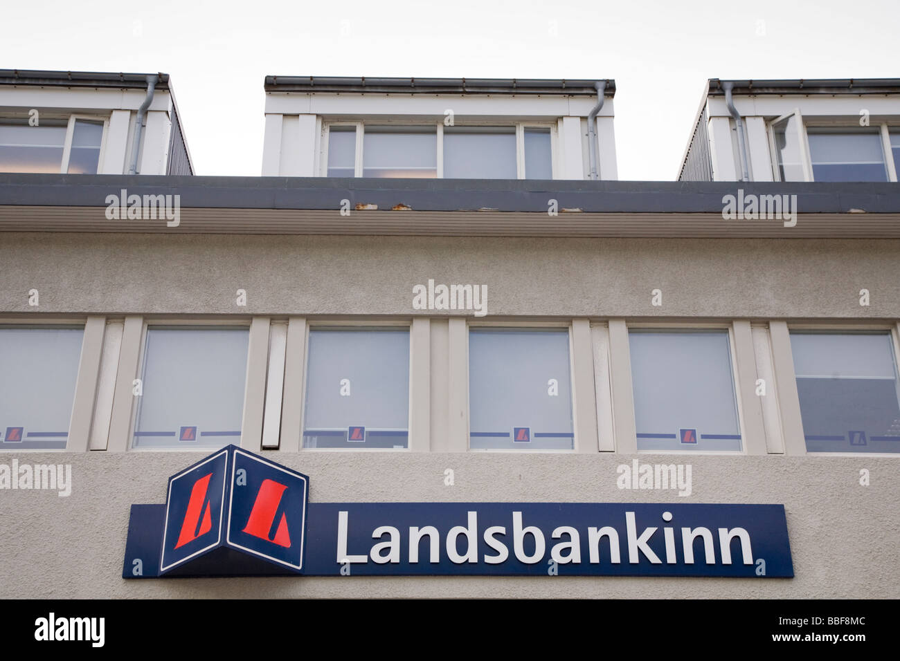 Iceland Reykjavík October 10; Iceland financial crisis. Landsbanki bank ...