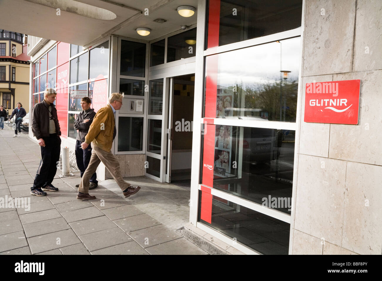 Iceland Reykjavík October 10; Iceland financial crisis. People in front ...