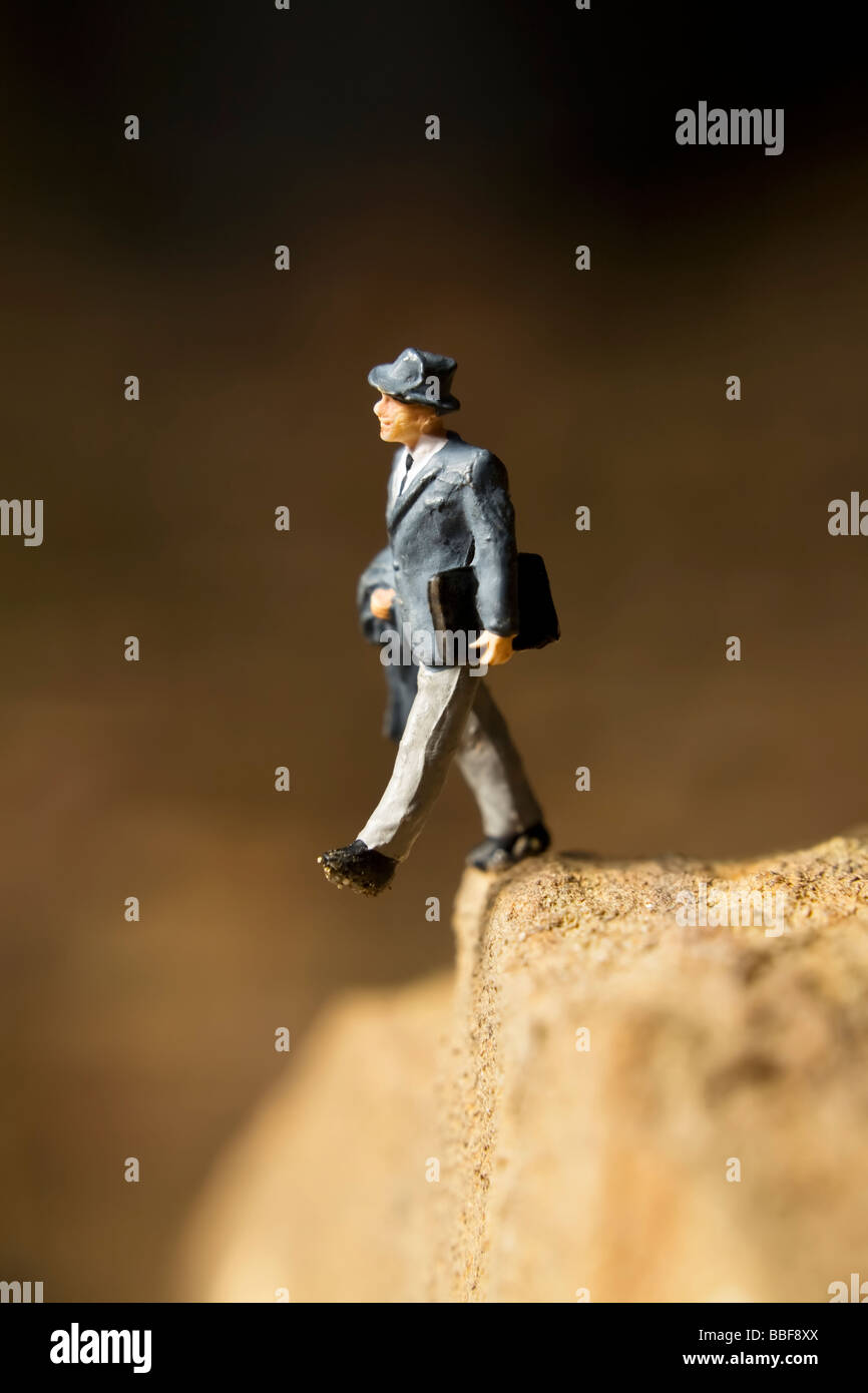 Walking off a cliff Stock Photo - Alamy