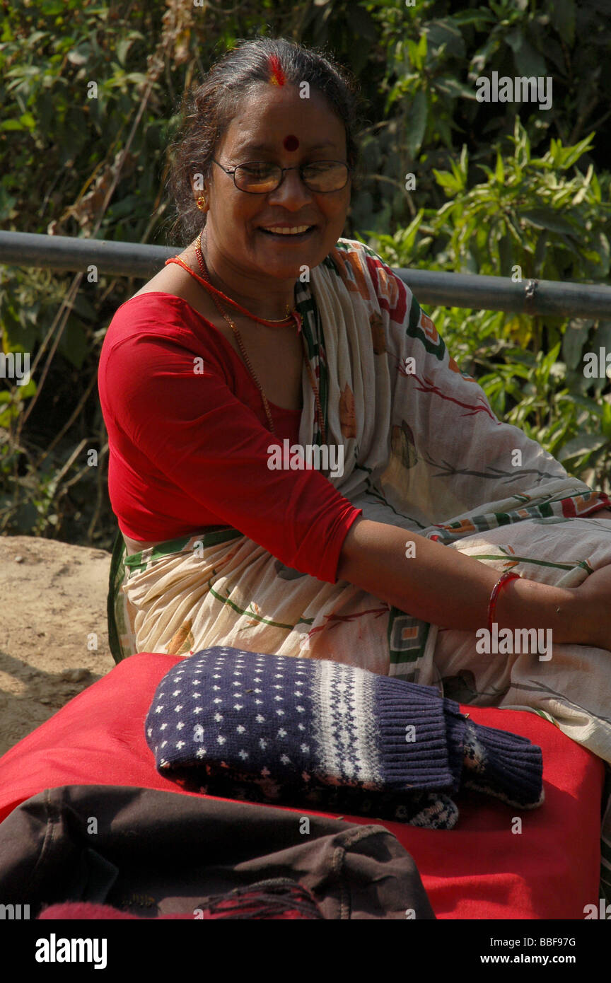 Portrait of a Nepalese woman in Kathmandu, NEPAL Stock Photo - Alamy