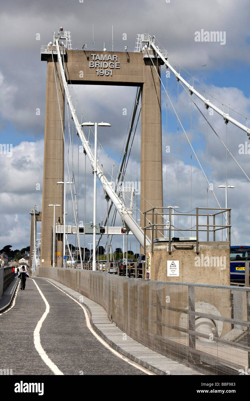 River Tamar - Tamar Road Bridge Cornwall England UK GB Stock Photo - Alamy