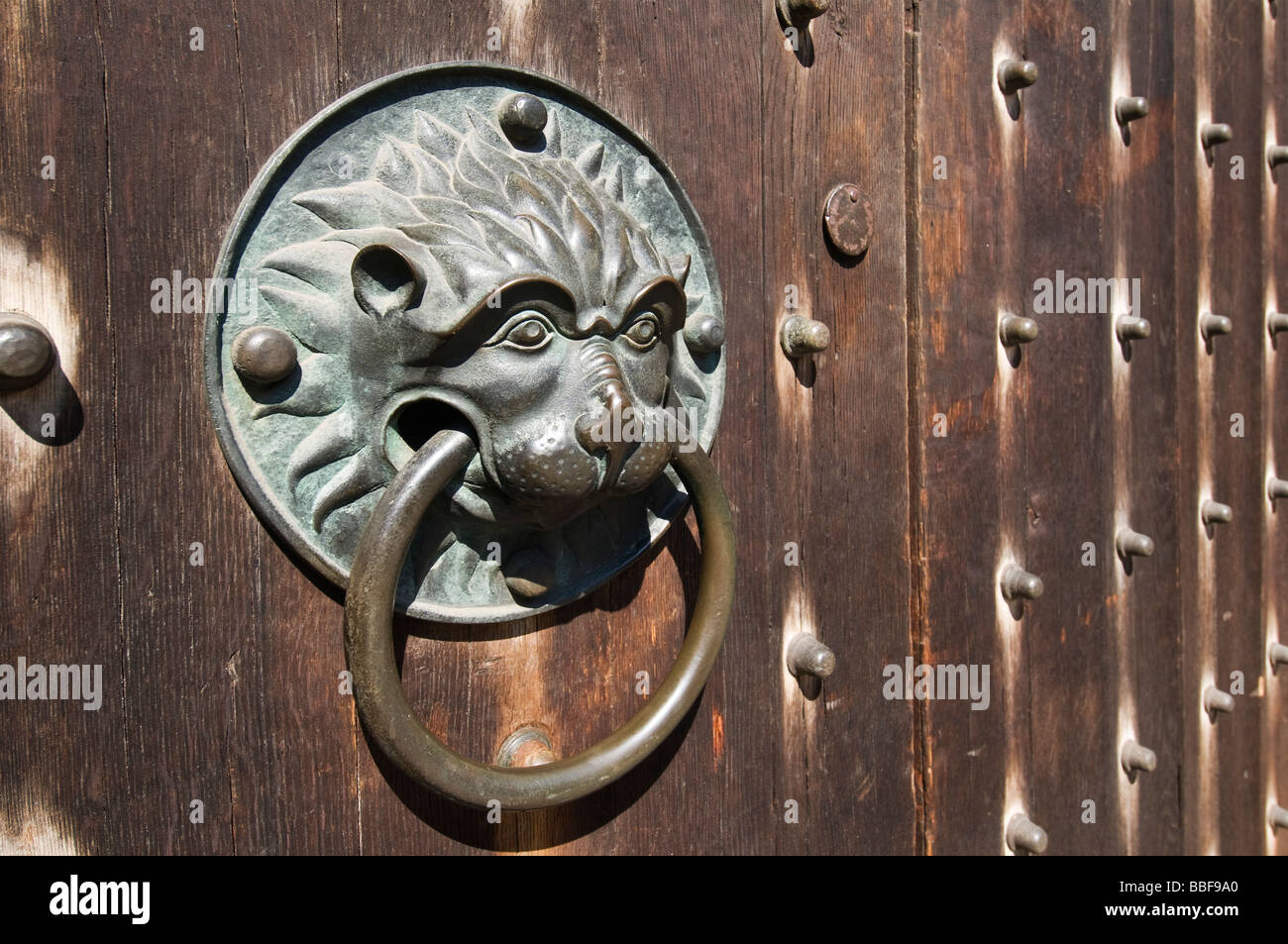 Wood Door Detail Saint Sebaldus Sebalds Chruch Nuremberg Franconia