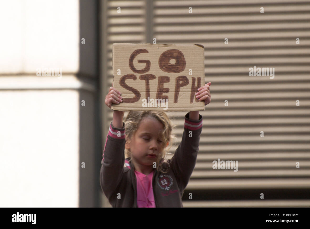Encouragement sign - London Marathon 2009 Stock Photo - Alamy