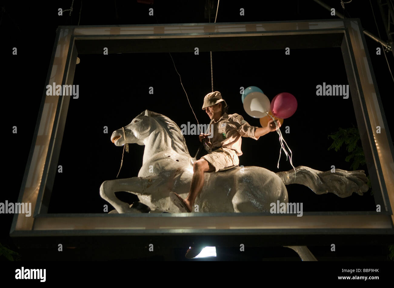 Actor in period costume during The White Night event as part of Tel ...