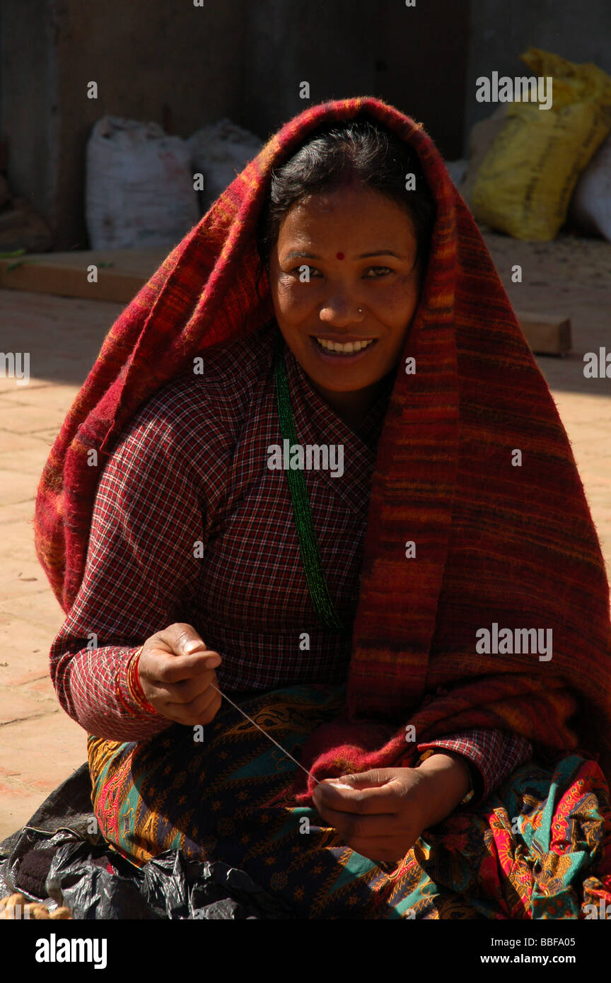 Portrait of a Nepalese woman in Kathmandu, NEPAL Stock Photo - Alamy