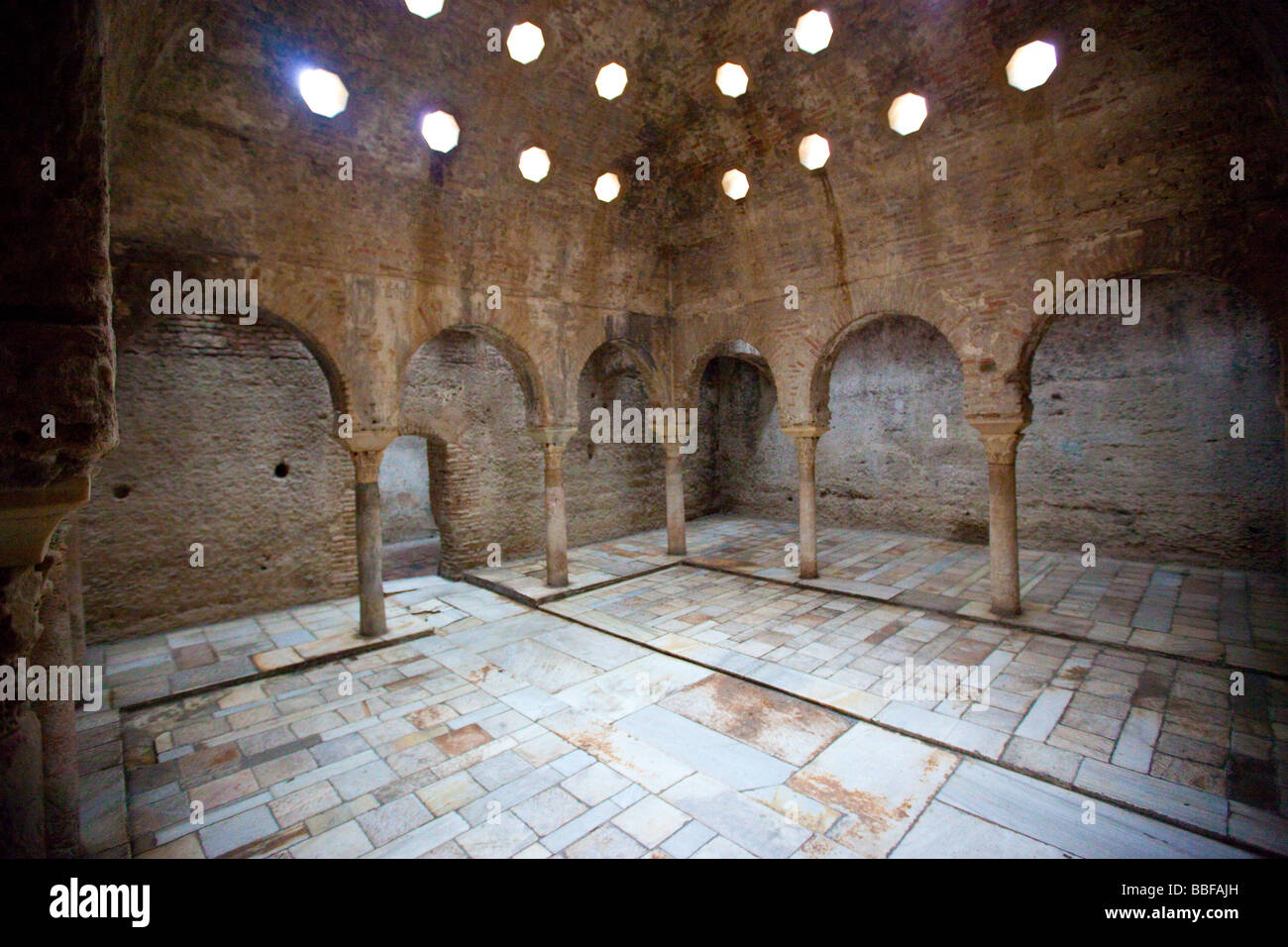 El Bañuelo Arab Baths in Granada Spain Stock Photo - Alamy