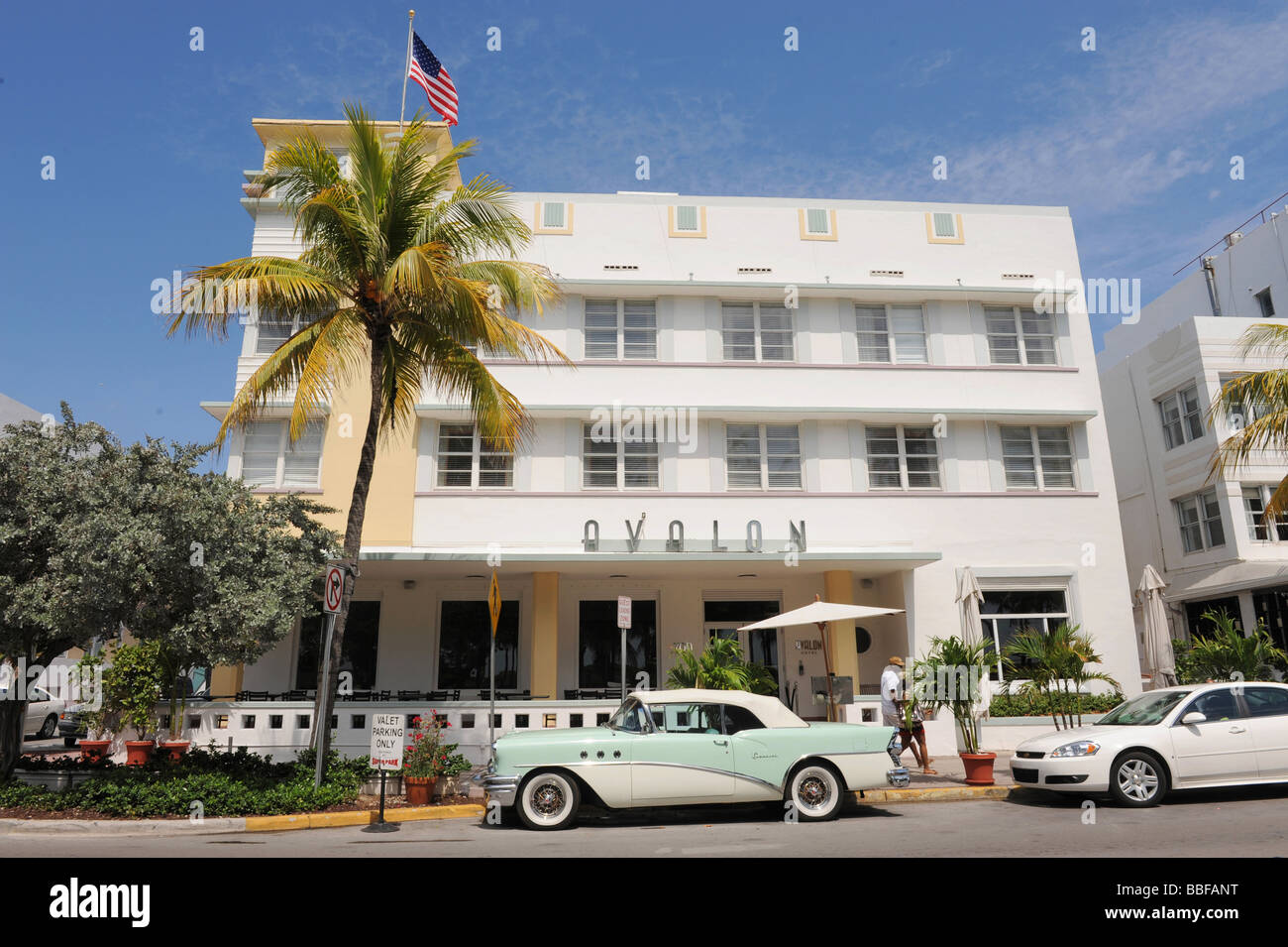 The famous art deco district of Ocean Drive in South Beach Miami ...