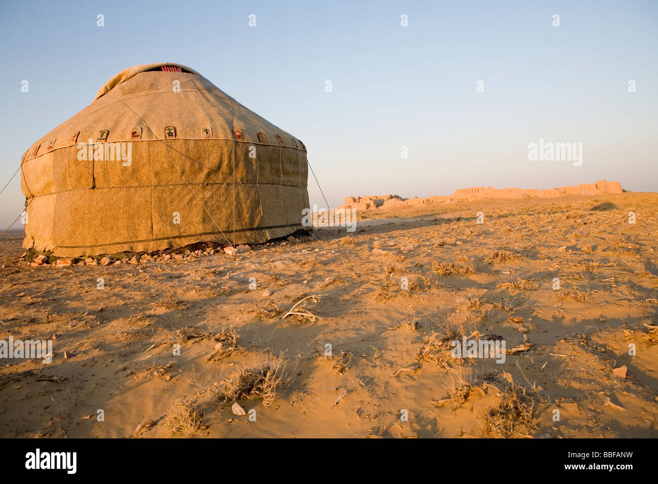 Yurt at Ayaz Qala in Uzbekistan Stock Photo - Alamy