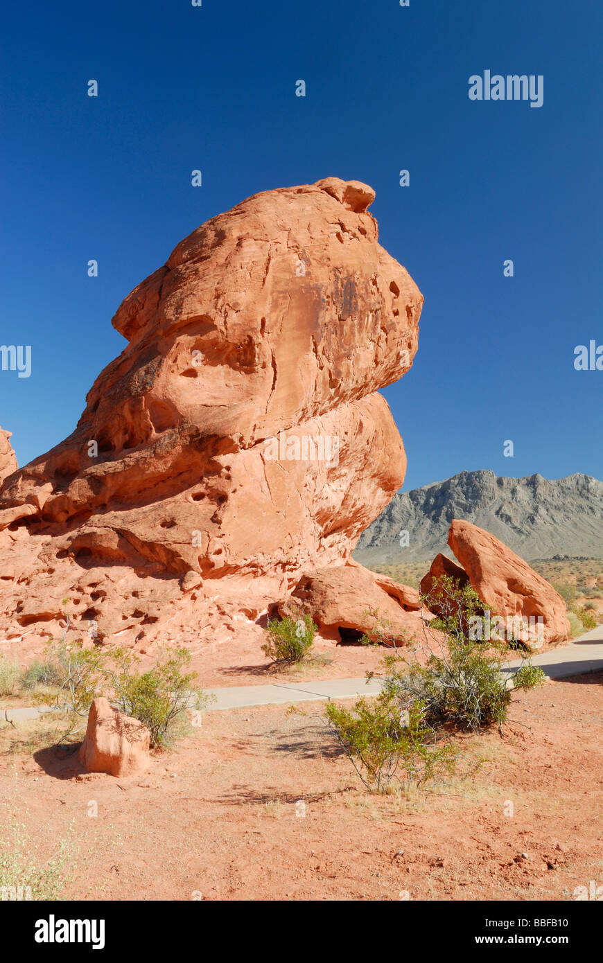 Red rock formations in the Valley of Fire State Park, Nevada, USA Stock ...