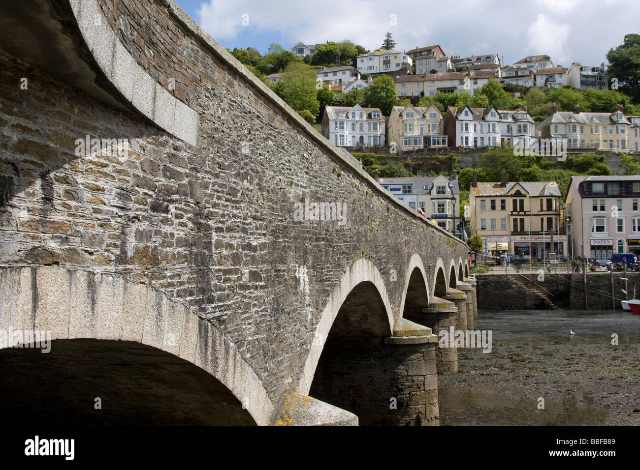 town bridge Looe the picturesque cornish seaside town built on the river looe cornwall england ...
