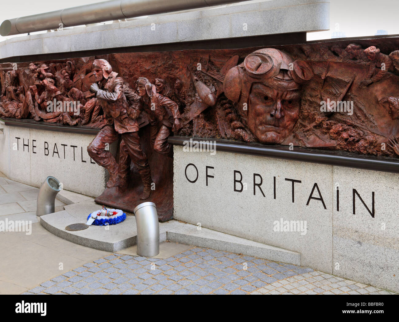 The Battle of Britain war memorial. Victoria Embankment, London ...