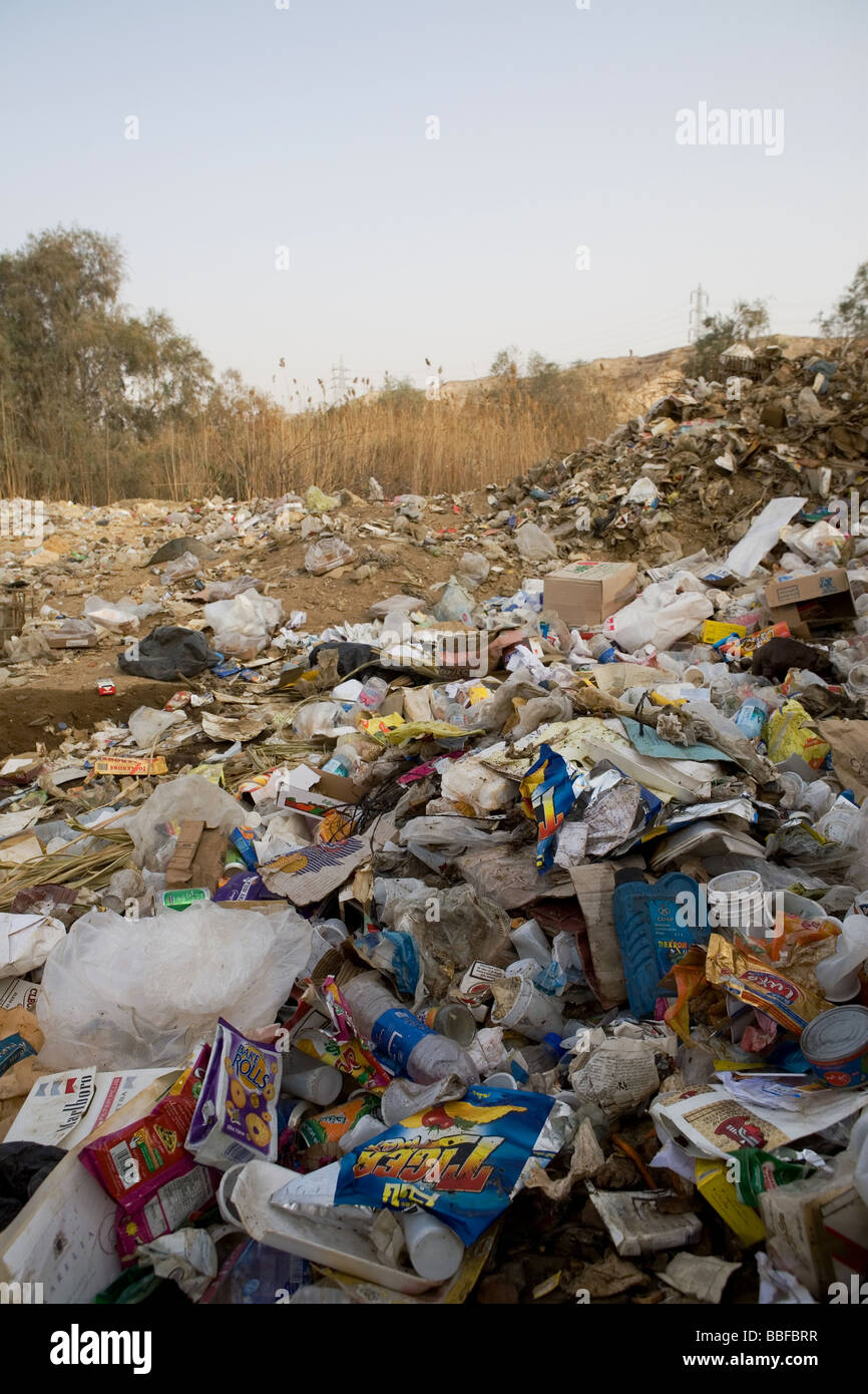 waste beside the highway of cairo Stock Photo - Alamy