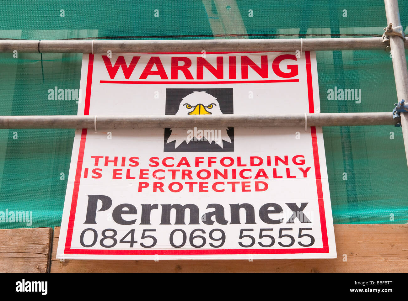 Scaffold scaffolding signs hi-res stock photography and images - Alamy