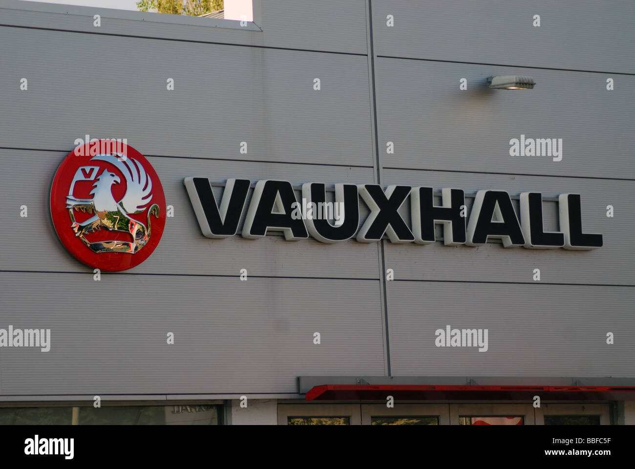 Vauxhall sign and logo outside a dealership Kingston Upon Thames UK ...