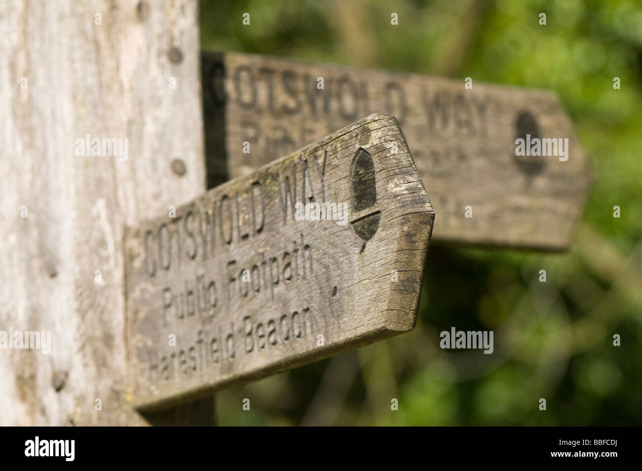 Cotswold Way Public Footpath Signpost Stock Photo - Alamy