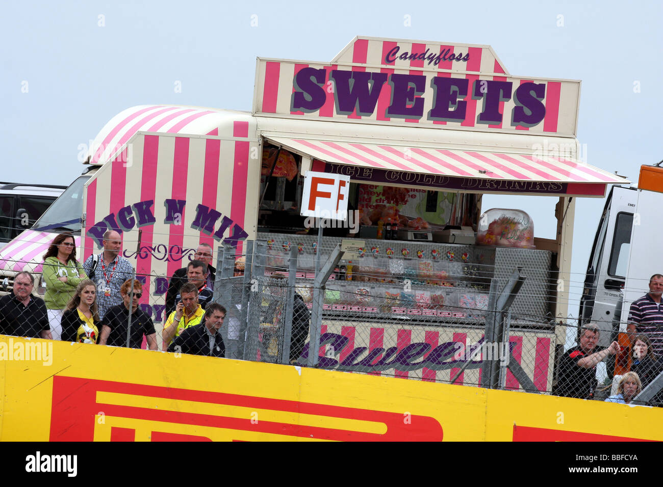 sweet counter at a outdoor event in the uk Stock Photo - Alamy