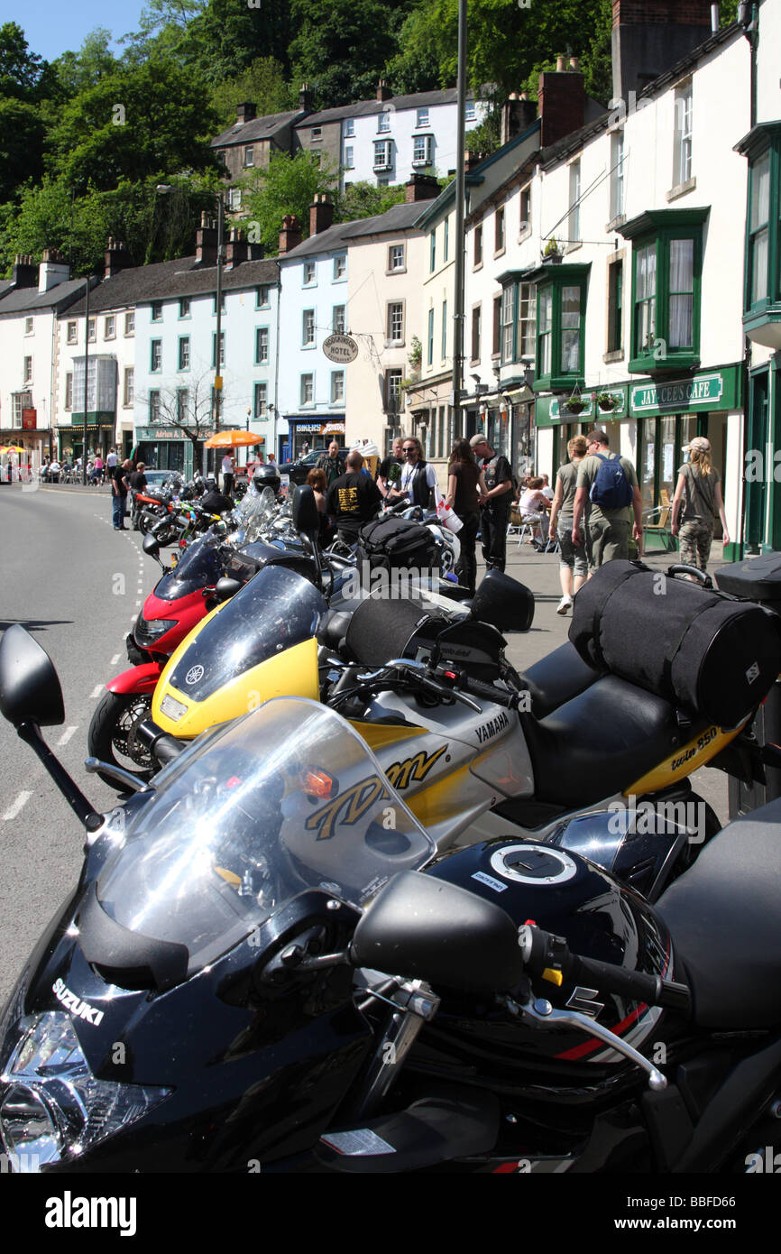 Motorbikes in Matlock Bath, Derbyshire, England, U.K Stock Photo - Alamy