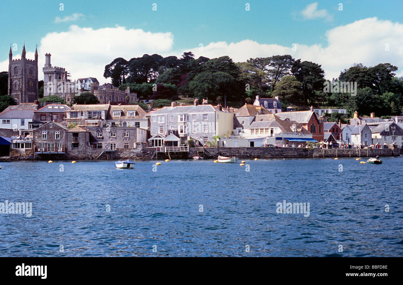 Waterfront at Fowey Cornwall Stock Photo - Alamy