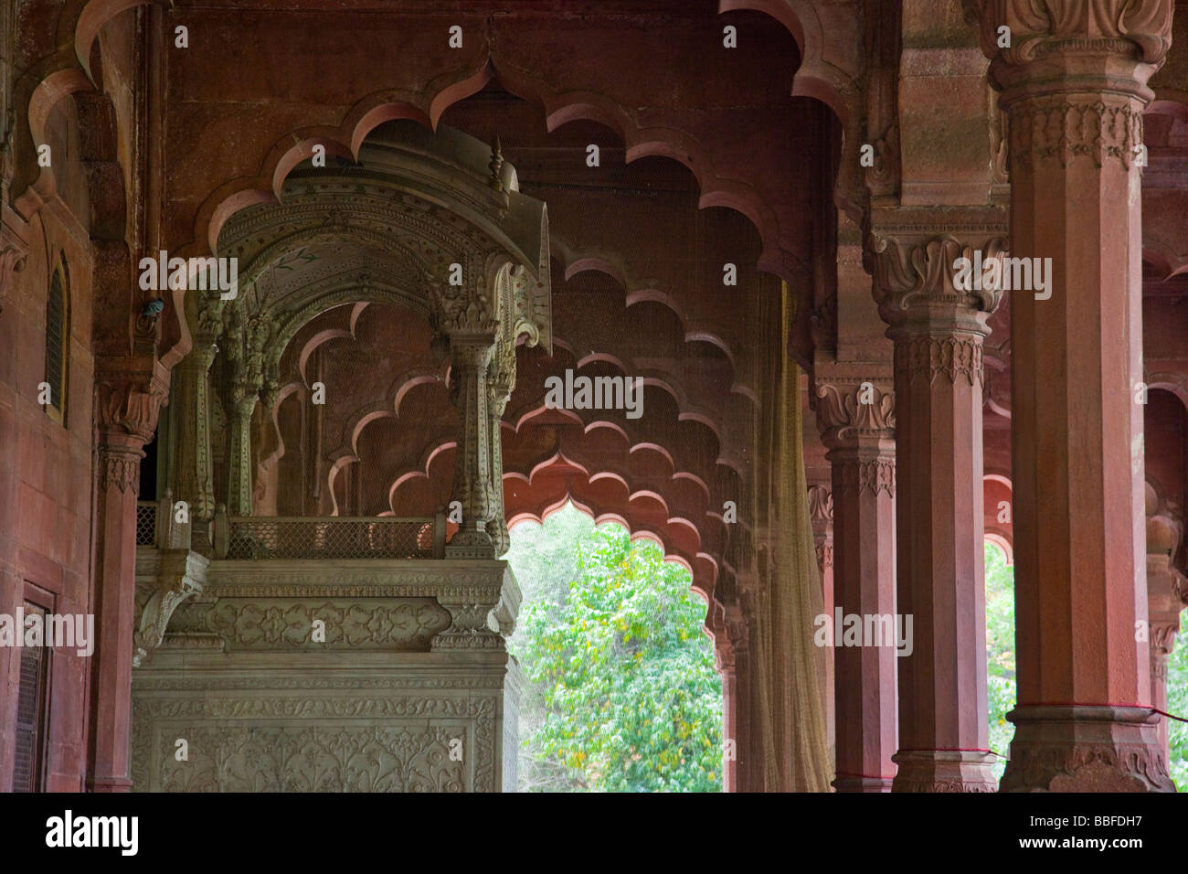 Throne or Jharokha in the Diwan i Am the Red Fort in Delhi India Stock ...