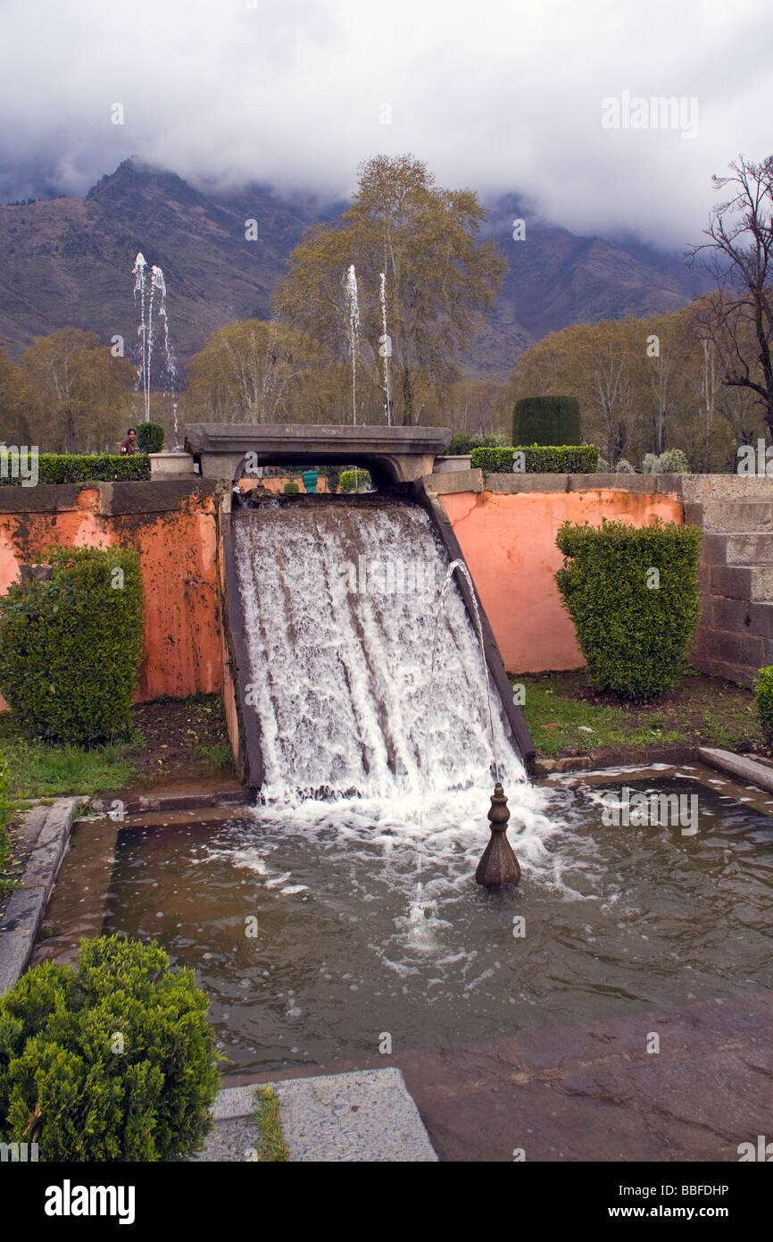Waterfall in the Cheshma Shahi Gardens Stock Photo - Alamy