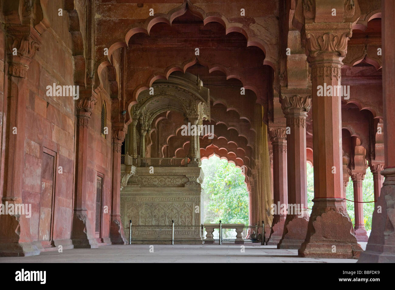 Throne or Jharokha in the Diwan i Am the Red Fort in Delhi India Stock ...
