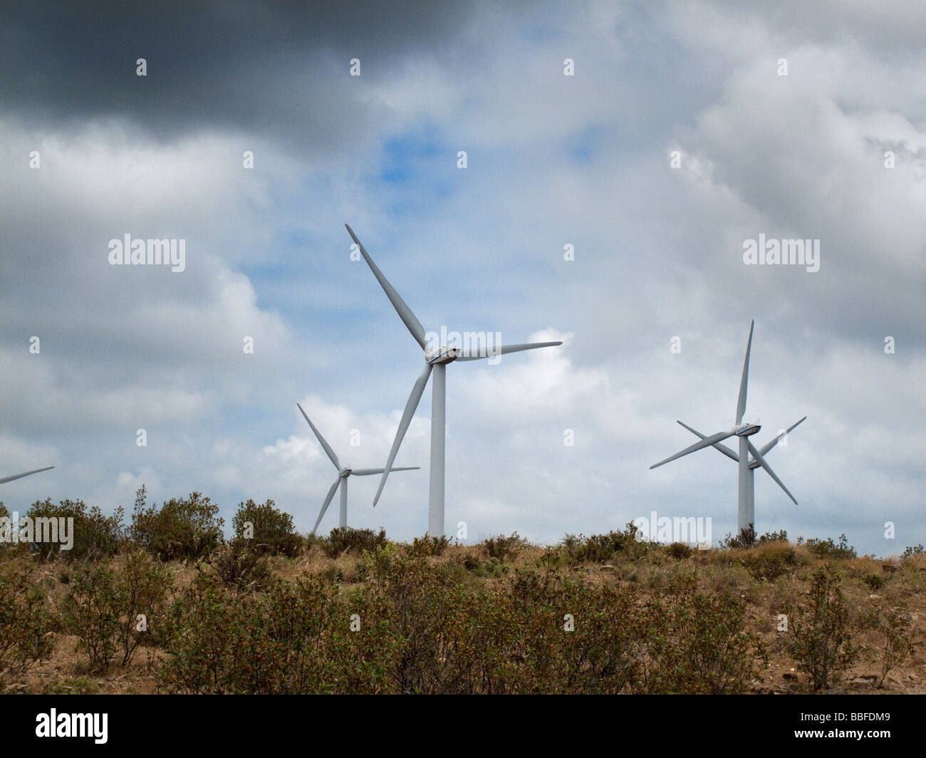 Wind turbines Algarve Portugal Stock Photo - Alamy
