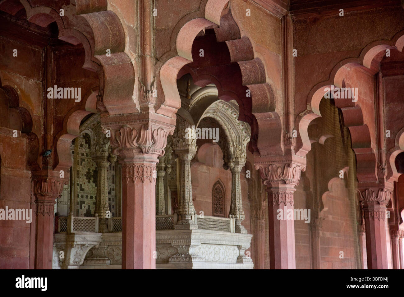 Throne or Jharokha in the Diwan i Am the Red Fort in Delhi India Stock ...